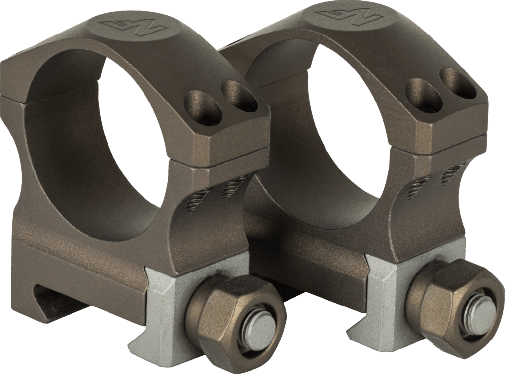 Nightforce 30mm 1.00" Medium UltraLite 4 Screw Dark Earth Ring Set A677 ...