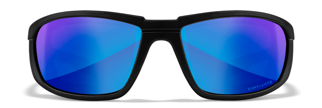 WILEY X BOSS MATTE BLACK FRAME WITH CAPTIVATE POLARIZED BLUE MIRROR ...