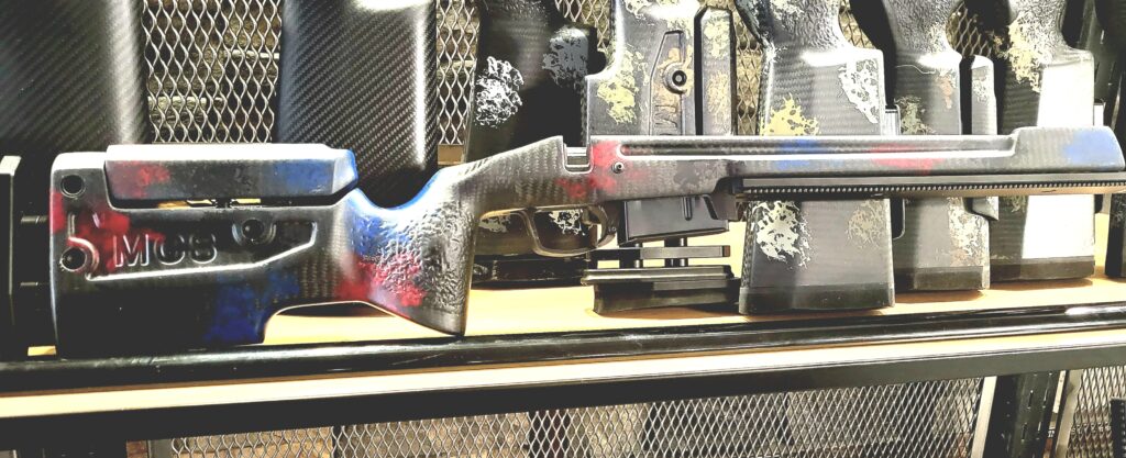 Manners Composite Stocks PRS-TCS - Red & Blue , SA, RH | Insite Arms